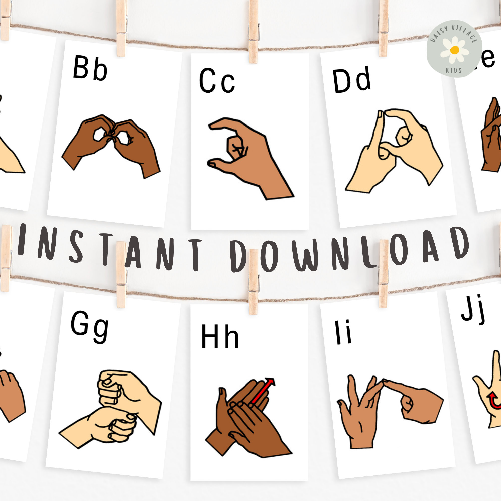 AUSLAN Alphabet Flashcards Printable Learn Australian Sign - Etsy Australia