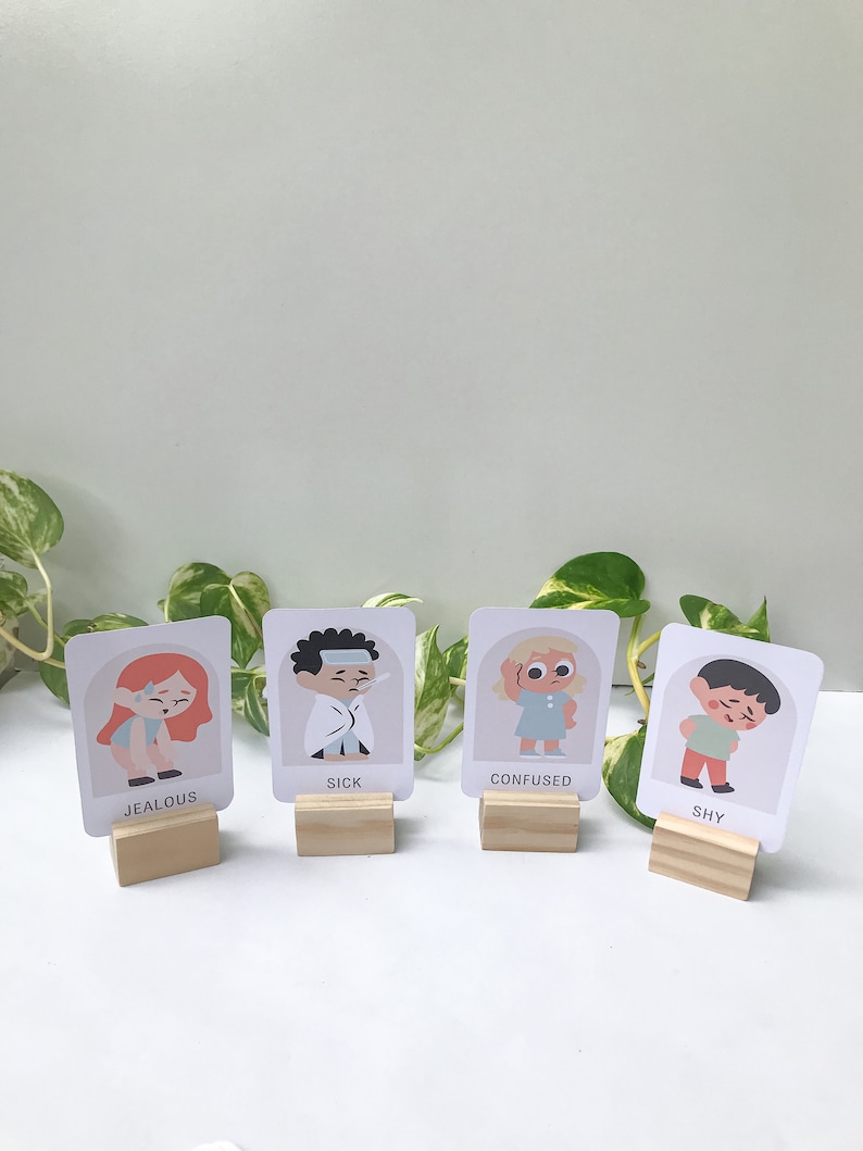 16 Children's Emotions Flashcards Printable, Kids Feelings Cards ...