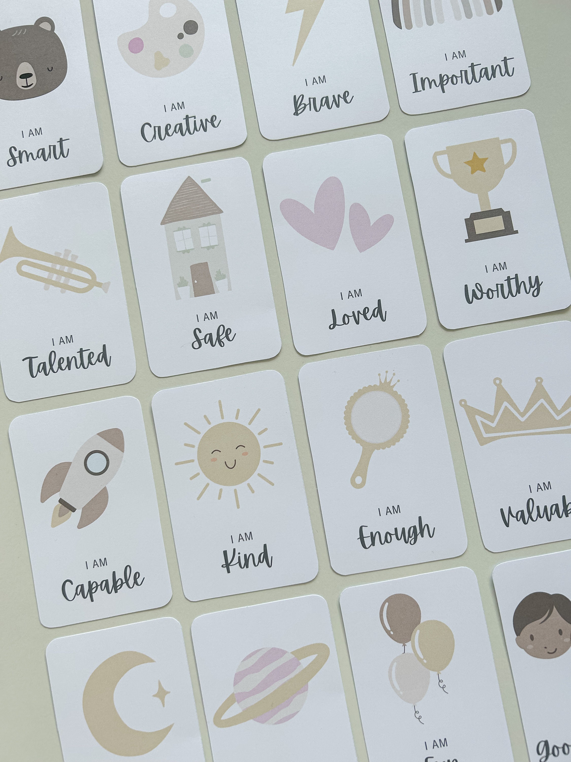 Toddler Affirmation Cards Printable, Positive Mindset for Kids, Daily ...