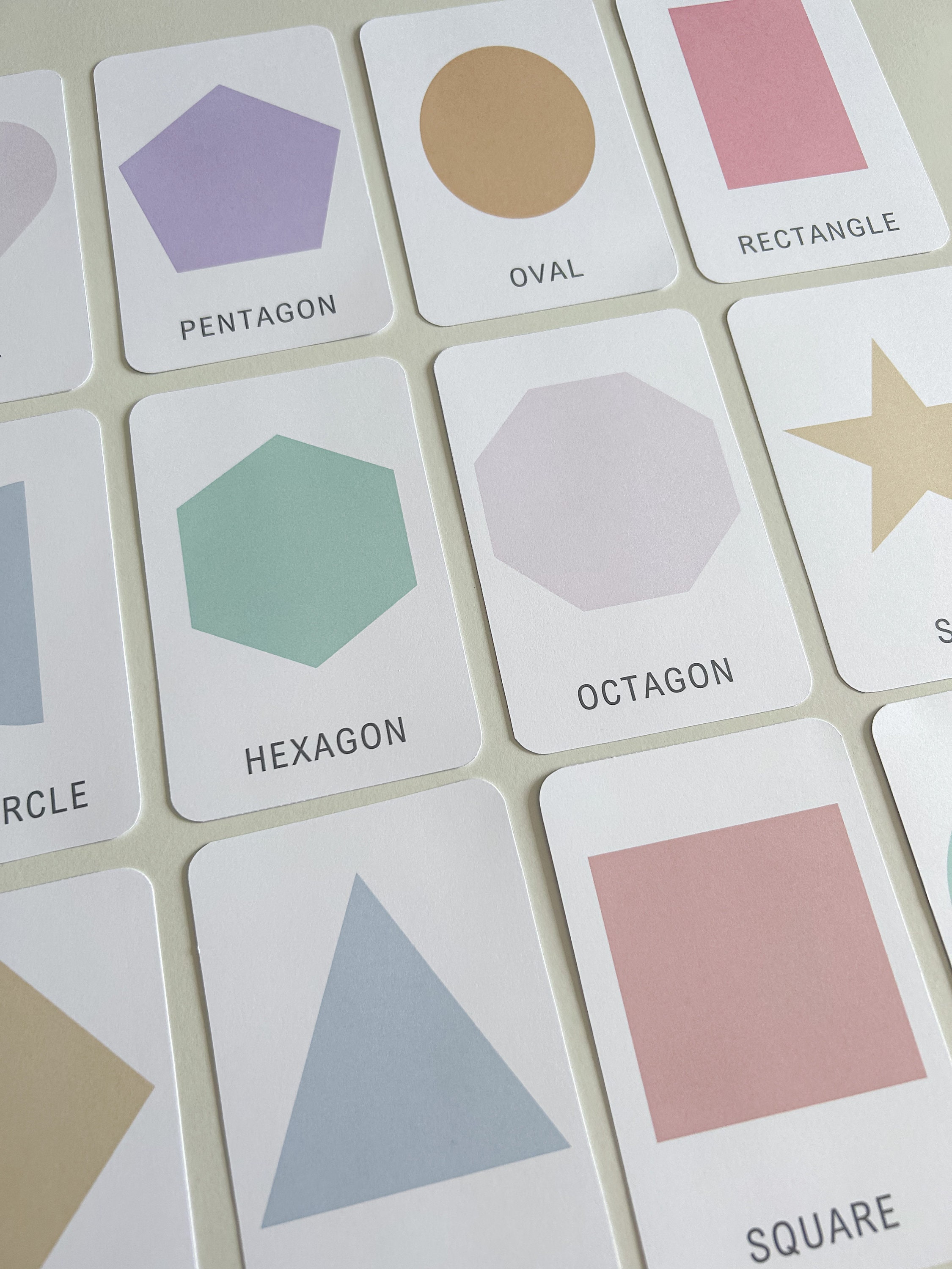 15 Shape Flashcards Printable, Kids Shape Recognition Cards, Children's ...