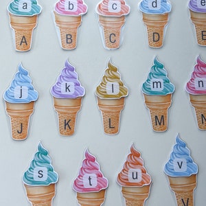 Letter Matching Activity Upper and Lower Case Ice Cream Printable ...