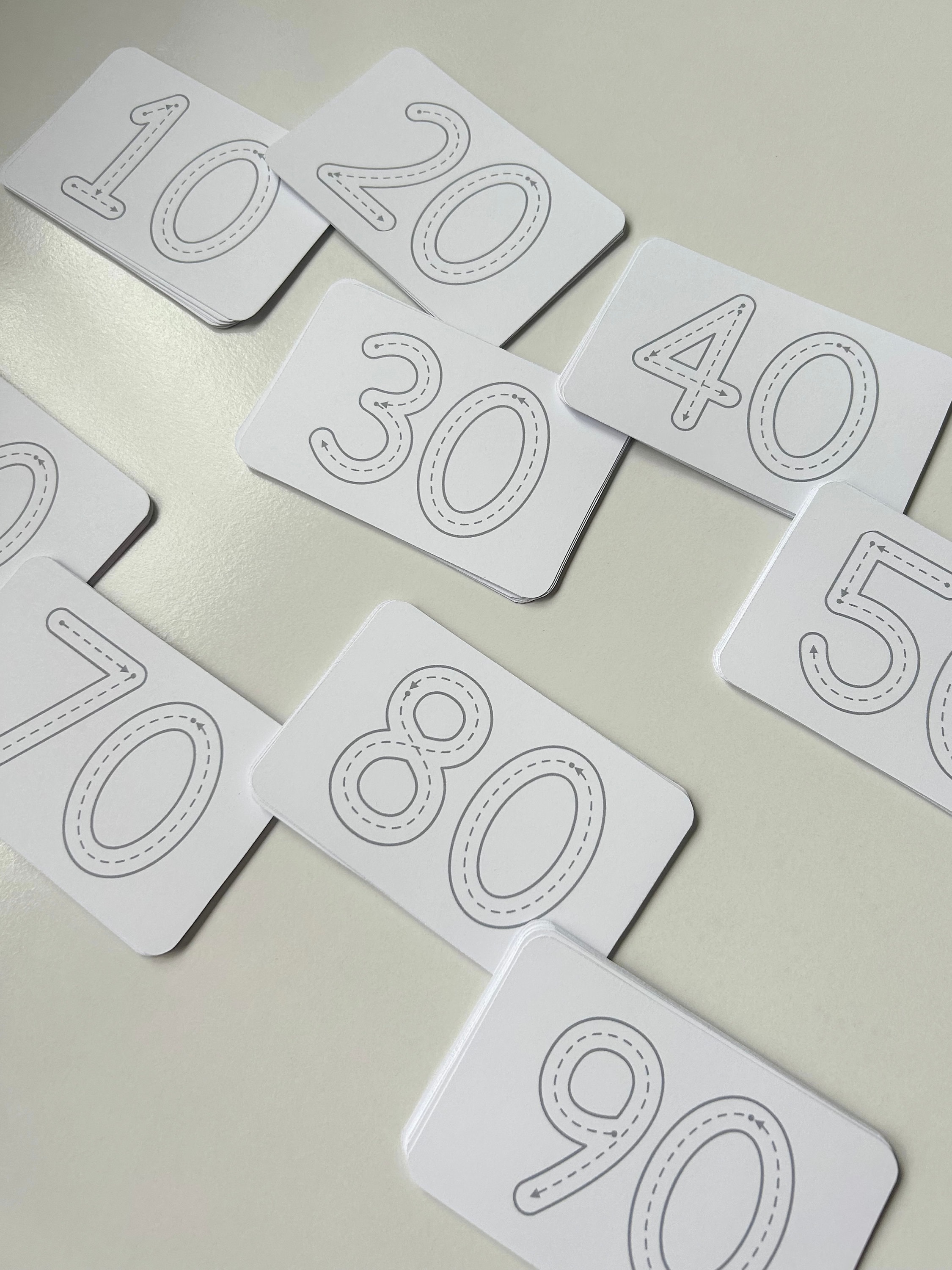 10-99 Number Tracing Cards Printable, Early Writing Skills, Numeracy ...