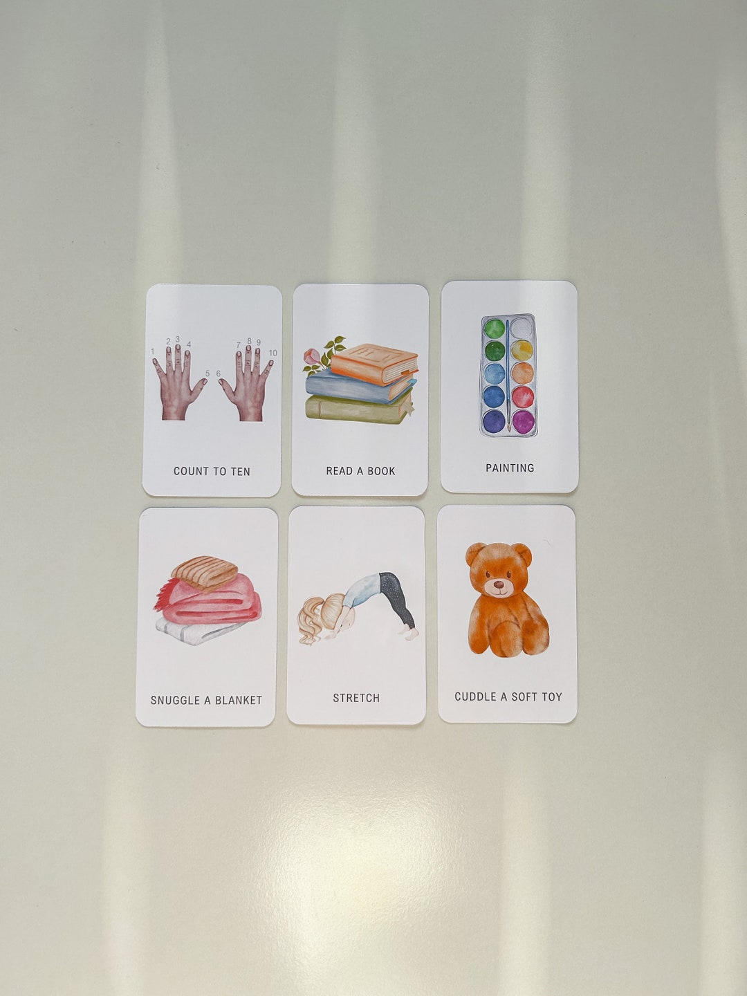 CALMING STRATEGIES Cards Printable, Quiet Corner, Children's Emotional ...