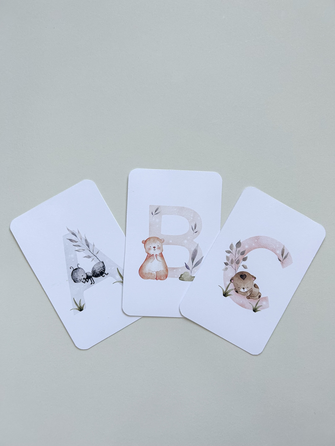 A-Z Animal Alphabet Cards Printable, Cute Animals, Woodlands Theme Abc ...