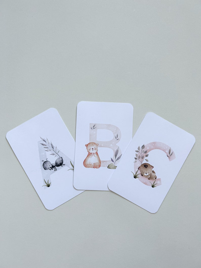 A-Z Animal Alphabet Cards Printable, Cute Animals, Woodlands Theme Abc ...