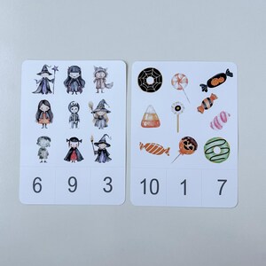 1-10 Halloween Number Peg Matching Printable, Counting for Children ...