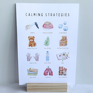 CALMING STRATEGIES Poster Printable, Quiet Corner, Children's Emotional ...