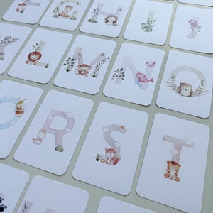 A-Z Animal Alphabet Cards Printable, Cute Animals, Woodlands Theme Abc ...