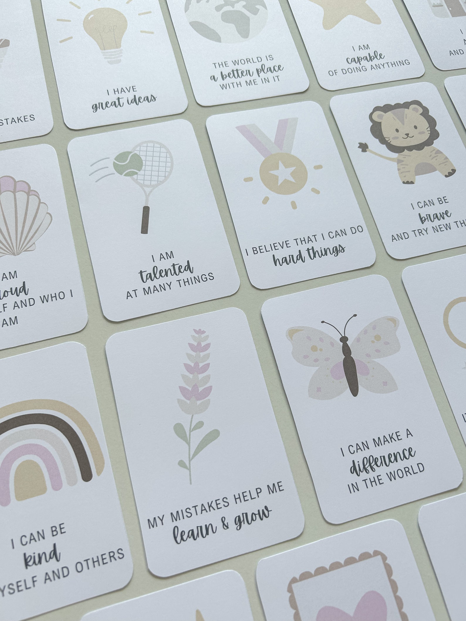 Children’s Affirmation Cards Printable, Positive Mindset for Kids ...