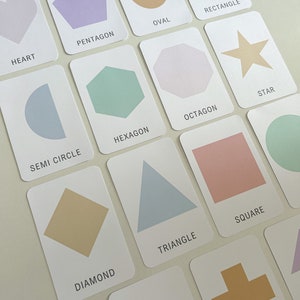 15 Shape Flashcards Printable, Kids Shape Recognition Cards, Children's ...