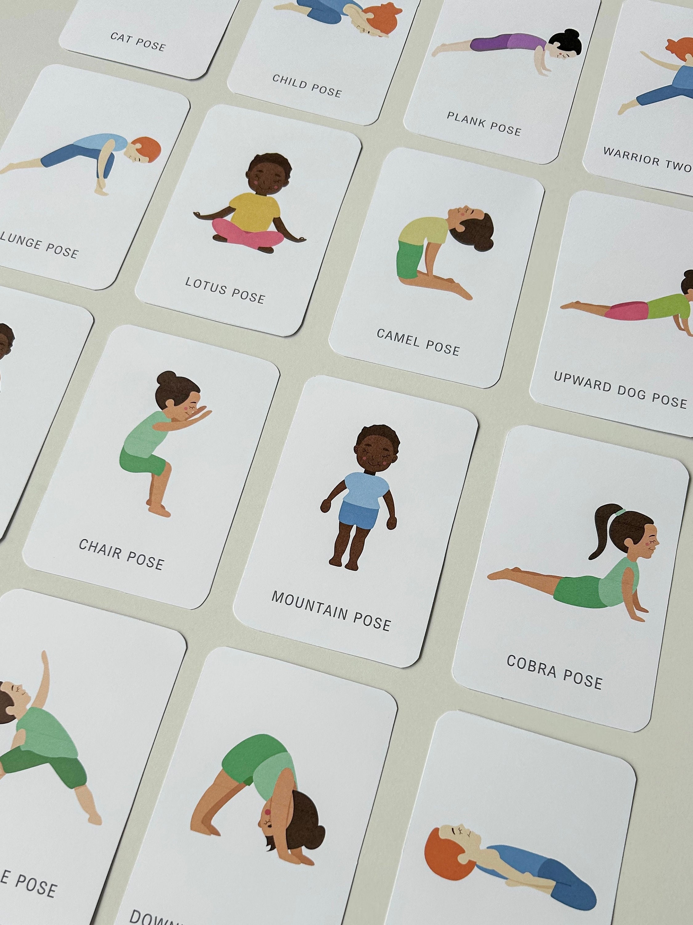19 Children's Yoga Cards Printable, Kids Movement for Mindfulness ...