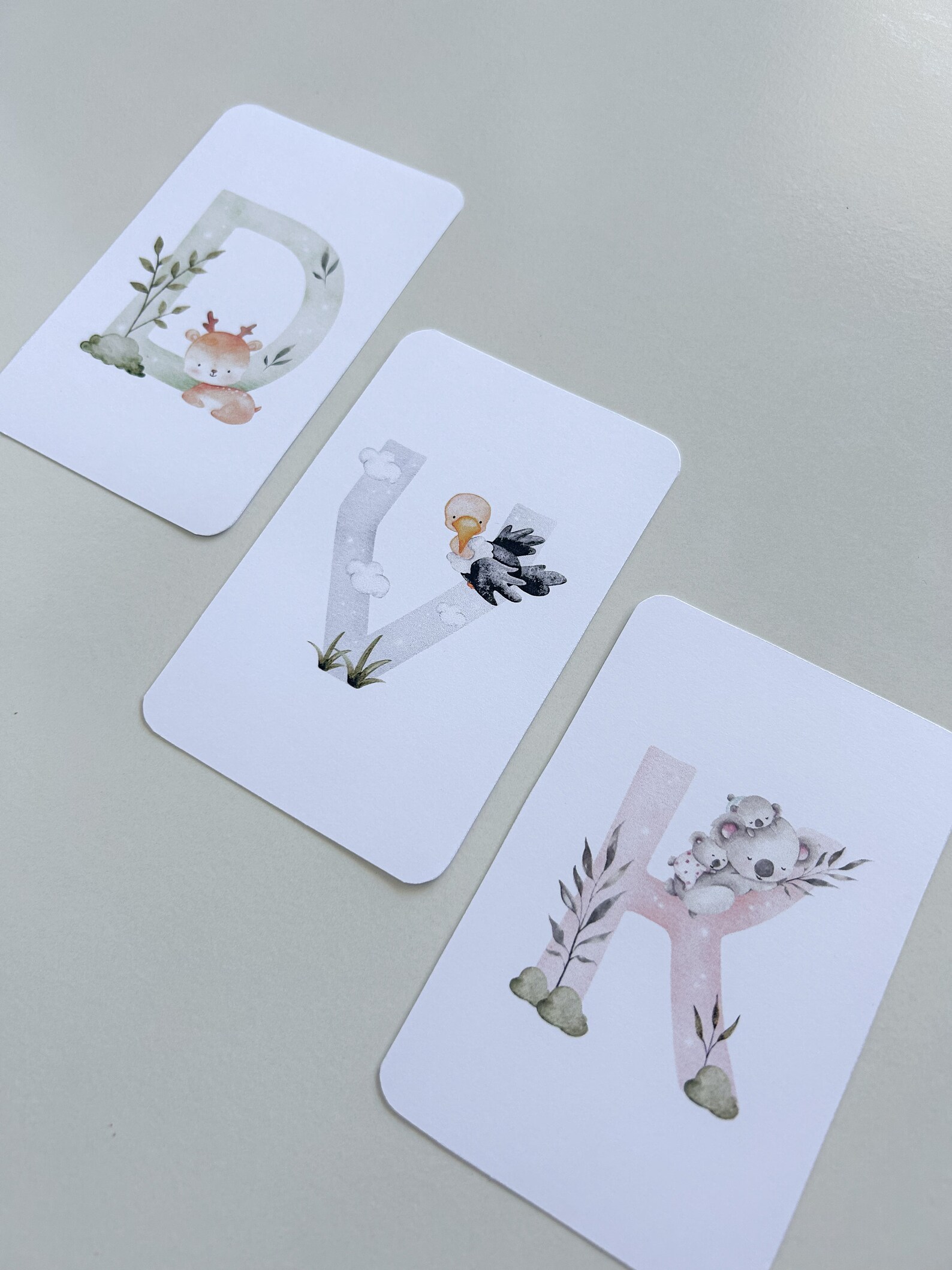 A-Z Animal Alphabet Cards Printable, Cute Animals, Woodlands Theme Abc ...