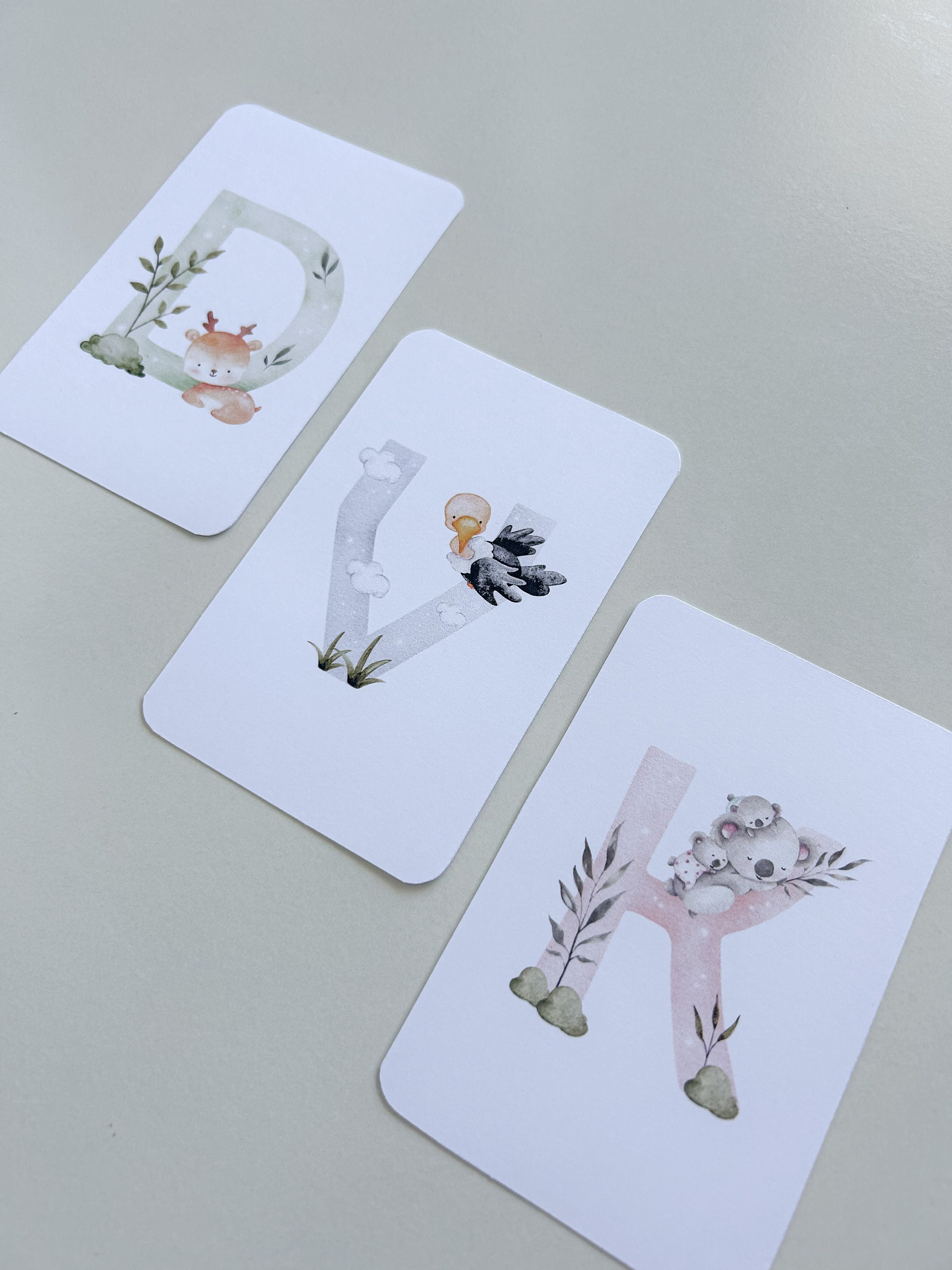 A-Z Animal Alphabet Cards Printable, Cute Animals, Woodlands Theme Abc ...