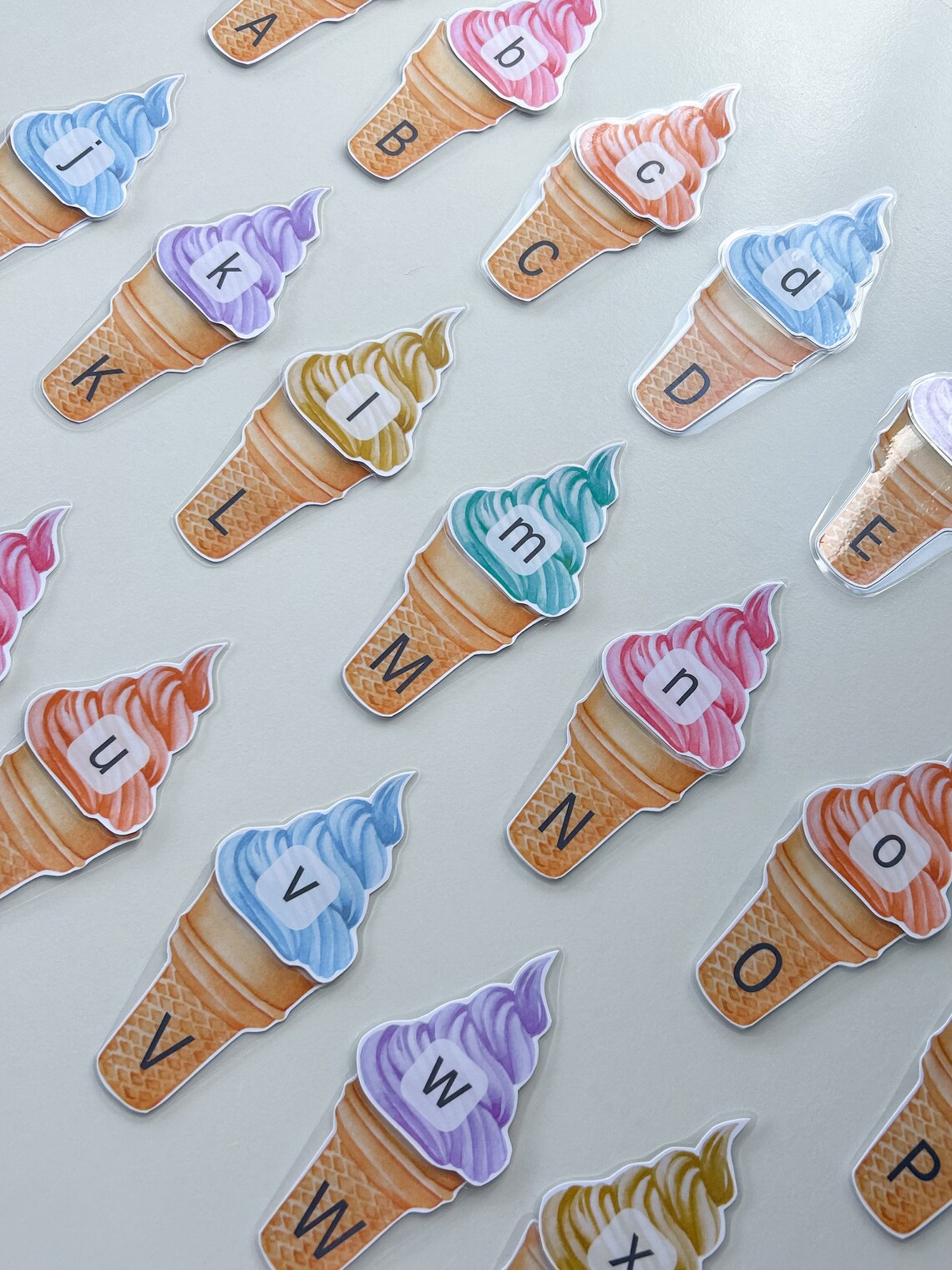 Letter Matching Activity Upper and Lower Case Ice Cream Printable ...