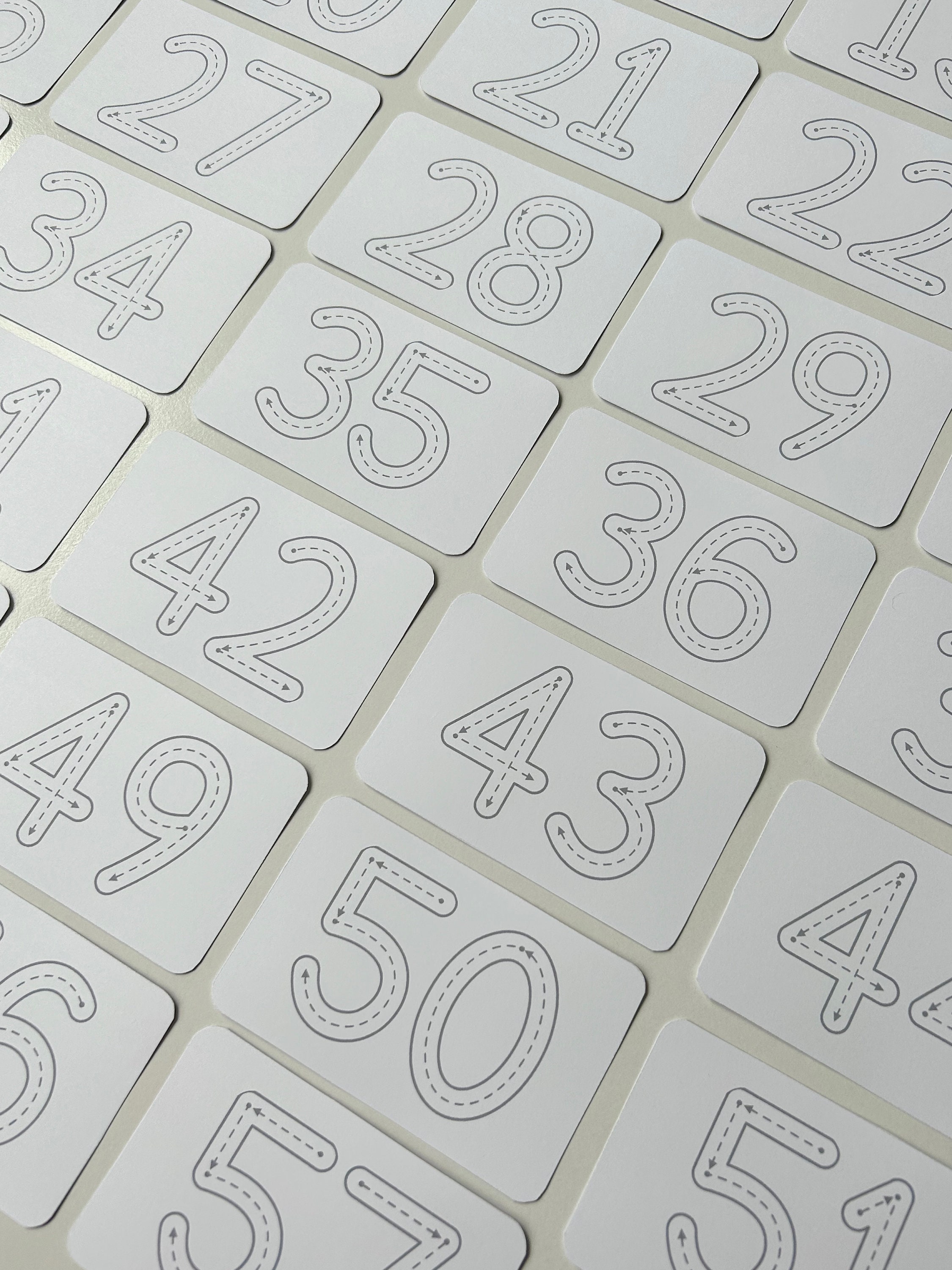0-99 Number Tracing Cards Printable, Early Writing Skills, Numeracy ...