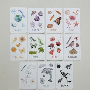 11 Children’s Nature Colour Flashcards Printable, Kids Learn Colour ...