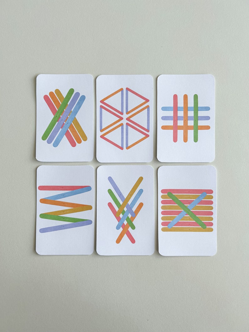 Popsicle Stick Pattern Cards Printable, Paddle Pop Stick Activity, Busy ...