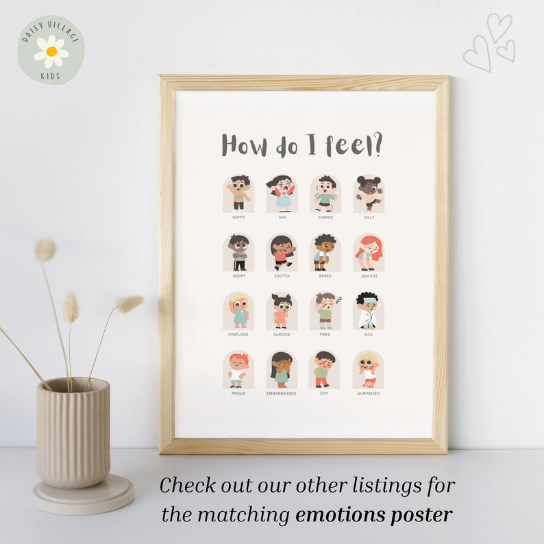 16 Children's Emotions Flashcards Printable Kids Feelings - Etsy