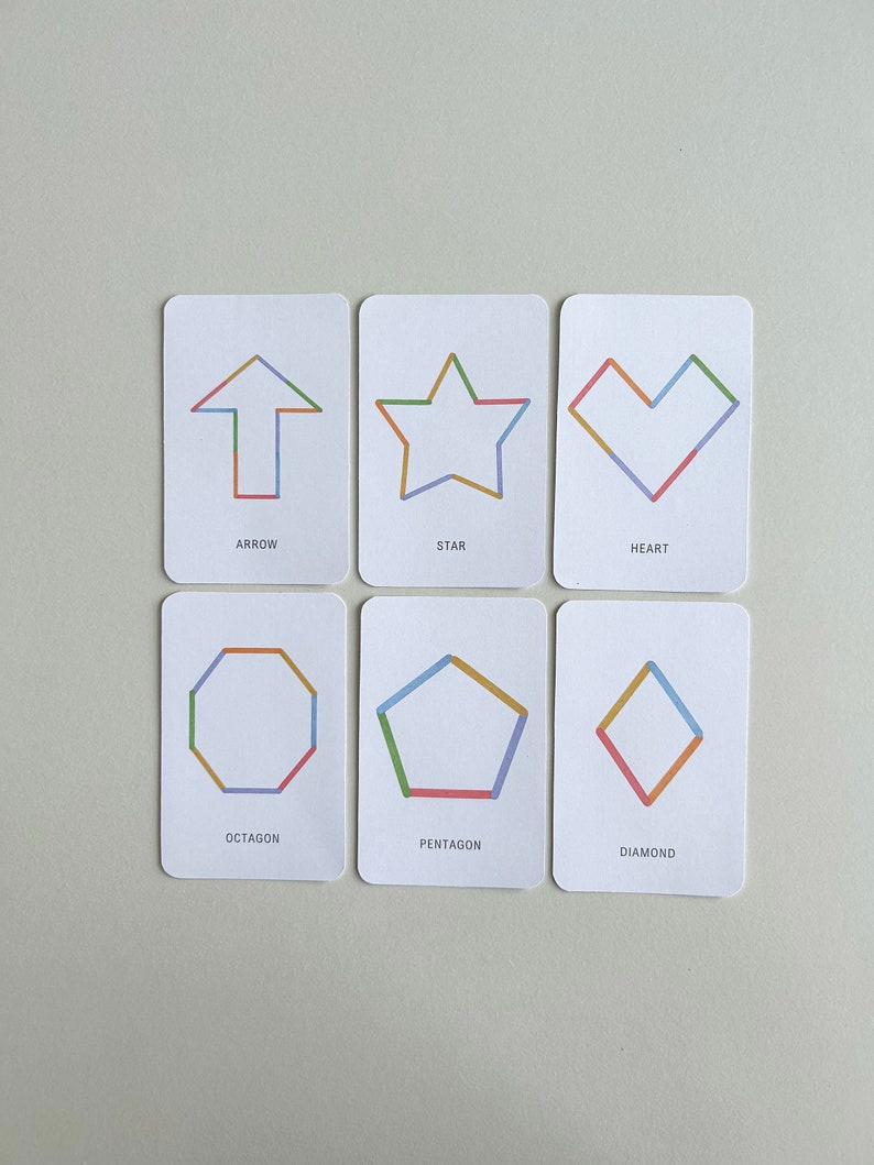 Popsicle Stick Shape Pattern Cards Printable, Paddle Pop Stick Activity ...