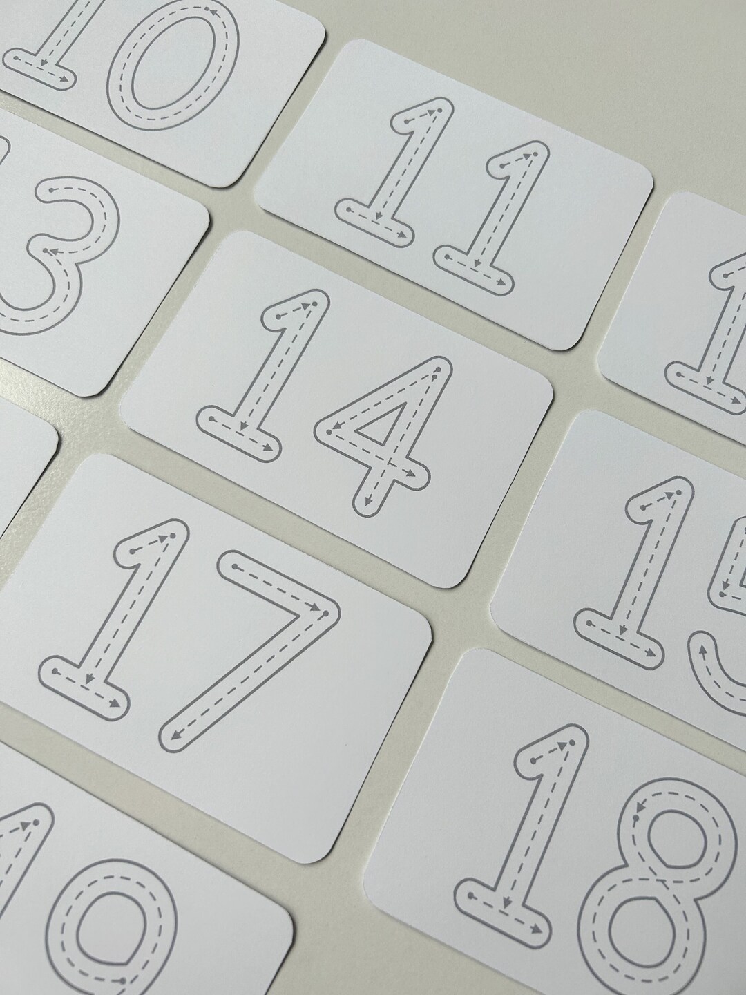 10-99 Number Tracing Cards Printable, Early Writing Skills, Numeracy ...