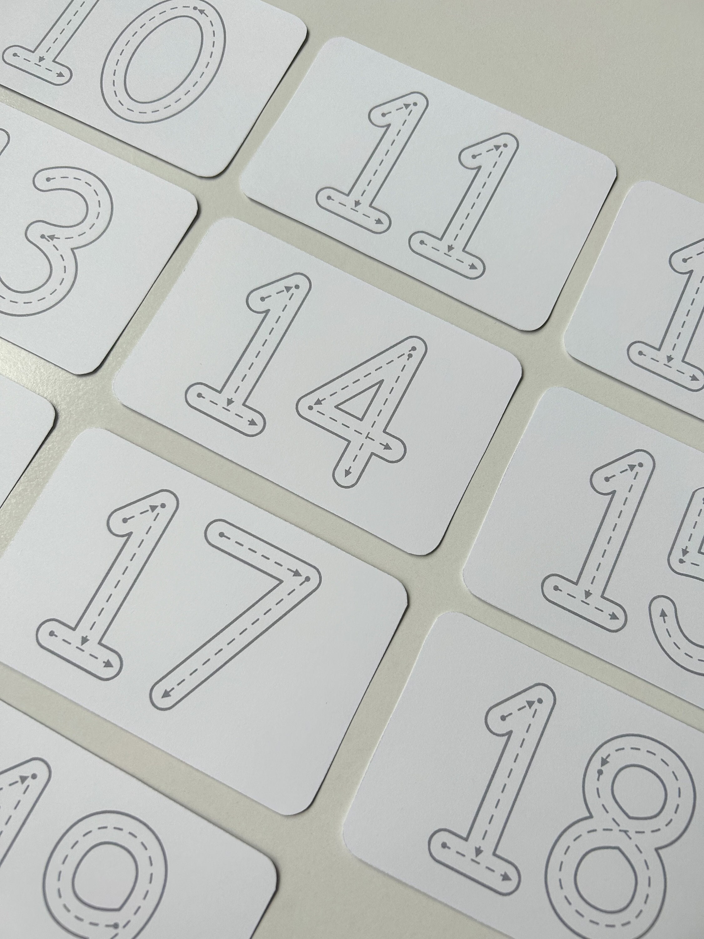 10-99 Number Tracing Cards Printable, Early Writing Skills, Numeracy ...
