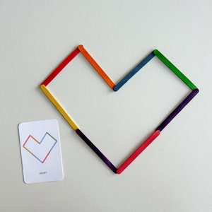 Popsicle Stick Shape Pattern Cards Printable, Paddle Pop Stick Activity ...