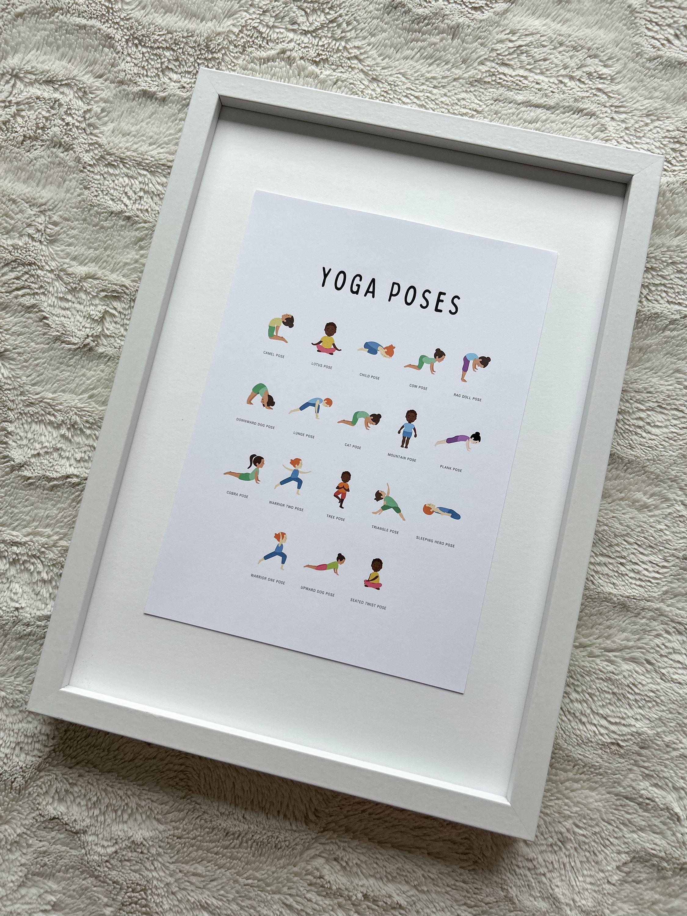 Children's Yoga Poster Printable, Kids Movement for Mindfulness ...