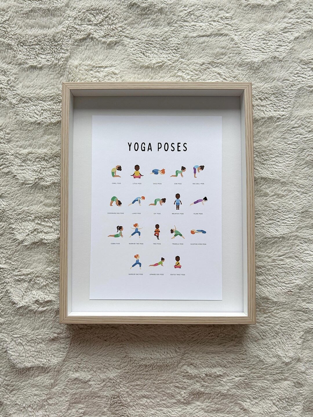 Children's Yoga Poster Printable, Kids Movement for Mindfulness ...