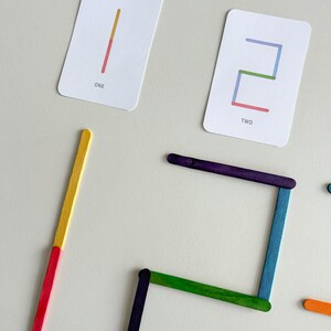 0-9 Popsicle Stick Number Cards Printable, Paddle Pop Stick Activity ...