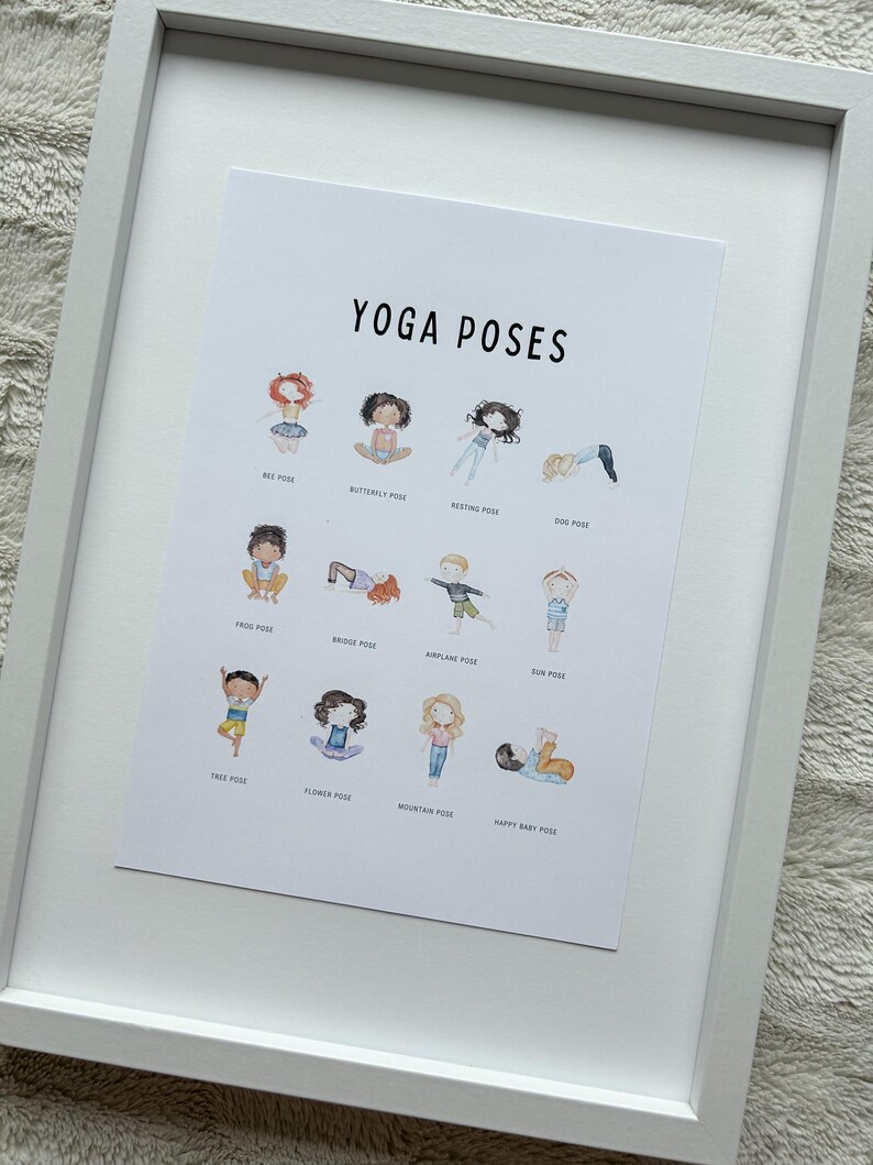 Children's Yoga Poster Printable, Kids Movement for Mindfulness ...