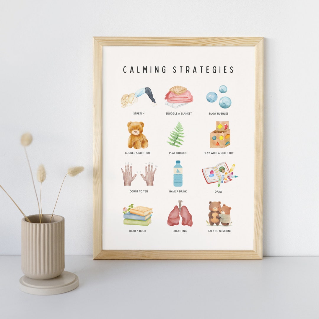 CALMING STRATEGIES Poster Printable Quiet Corner - Etsy