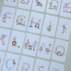 A-Z Animal Alphabet Cards Printable, Cute Animals, Woodlands Theme Abc ...