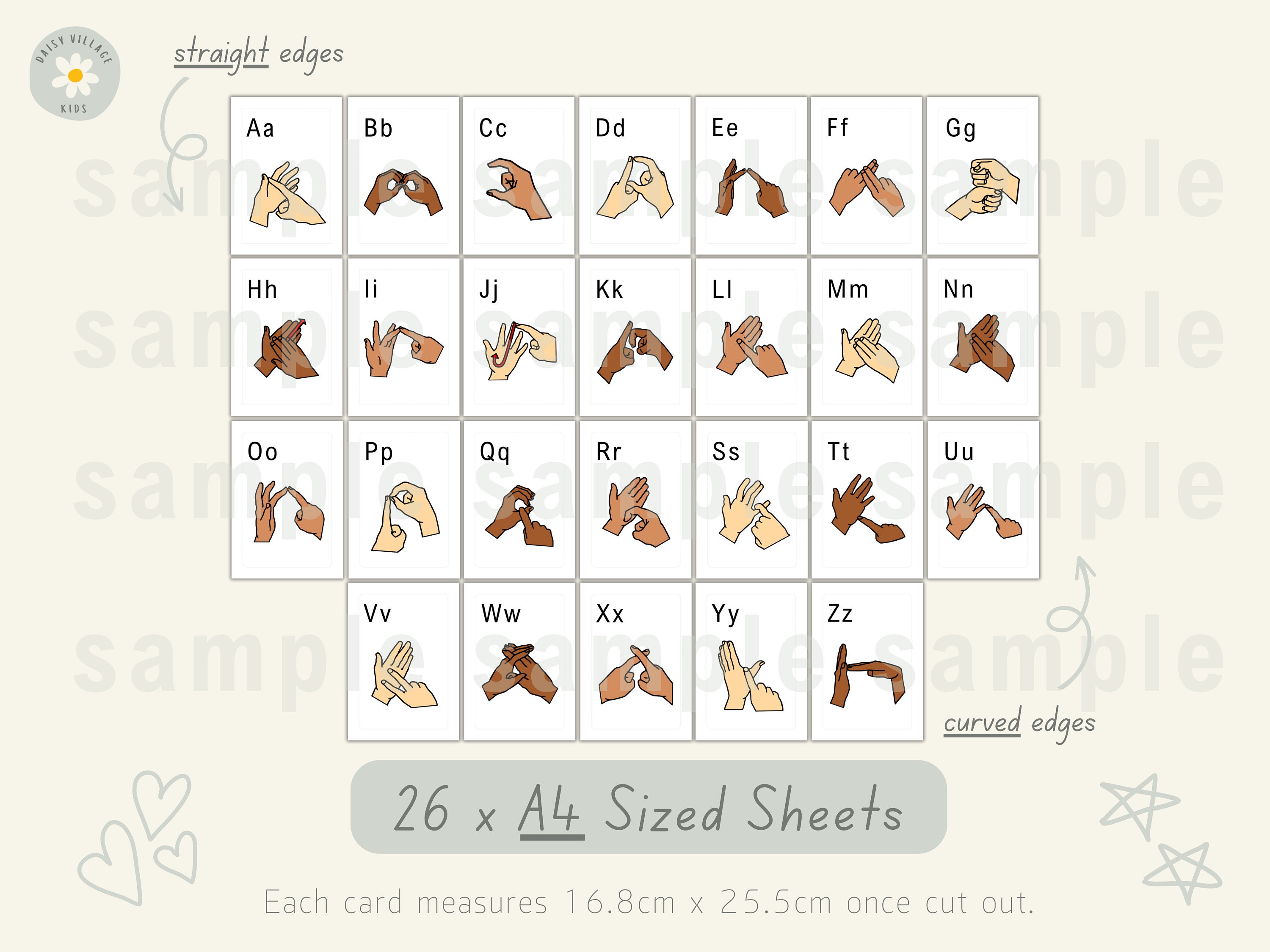 AUSLAN Alphabet Flashcards Printable Learn Australian Sign - Etsy Australia