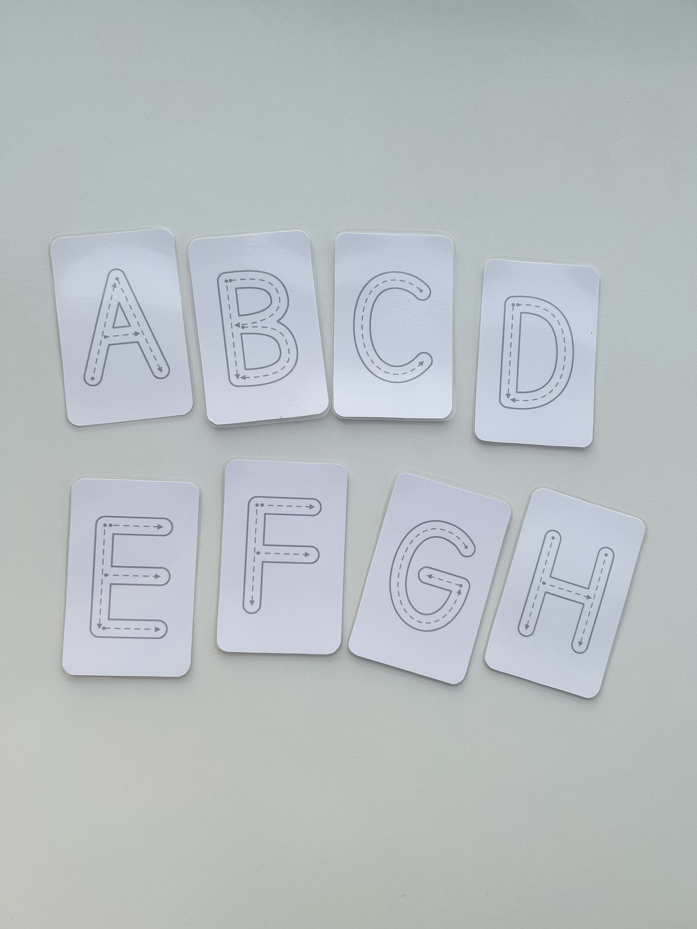 Alphabet Tracing Cards Printable Lower and Upper Case Line - Etsy
