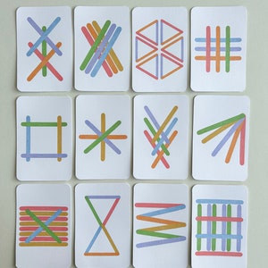 Popsicle Stick Pattern Cards Printable, Paddle Pop Stick Activity, Busy ...