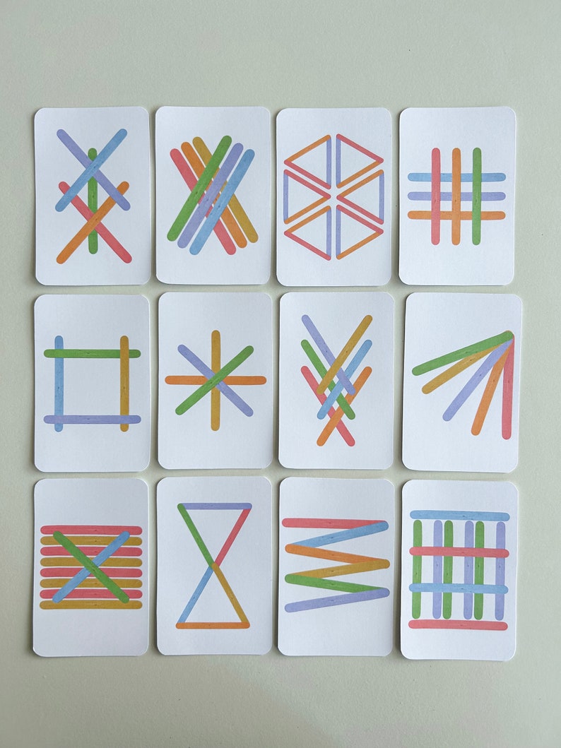 Popsicle Stick Pattern Cards Printable, Paddle Pop Stick Activity, Busy ...