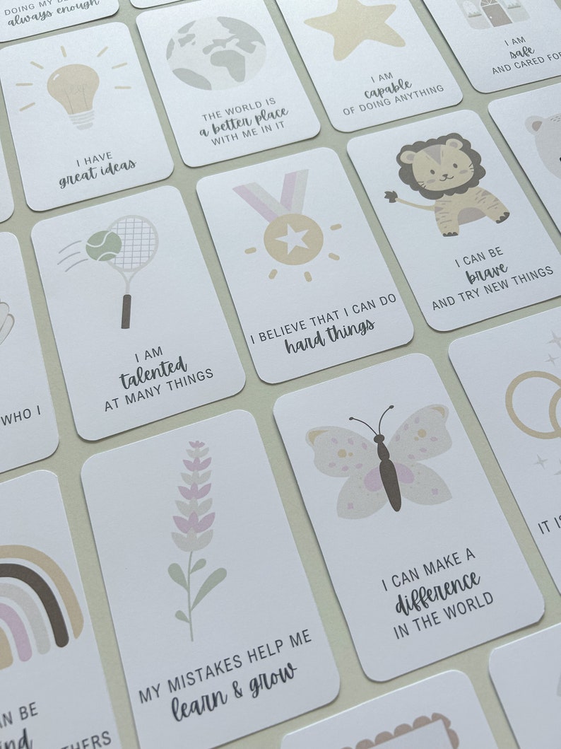 Childrens Affirmation Cards Printable, Positive Mindset for Kids, Daily ...