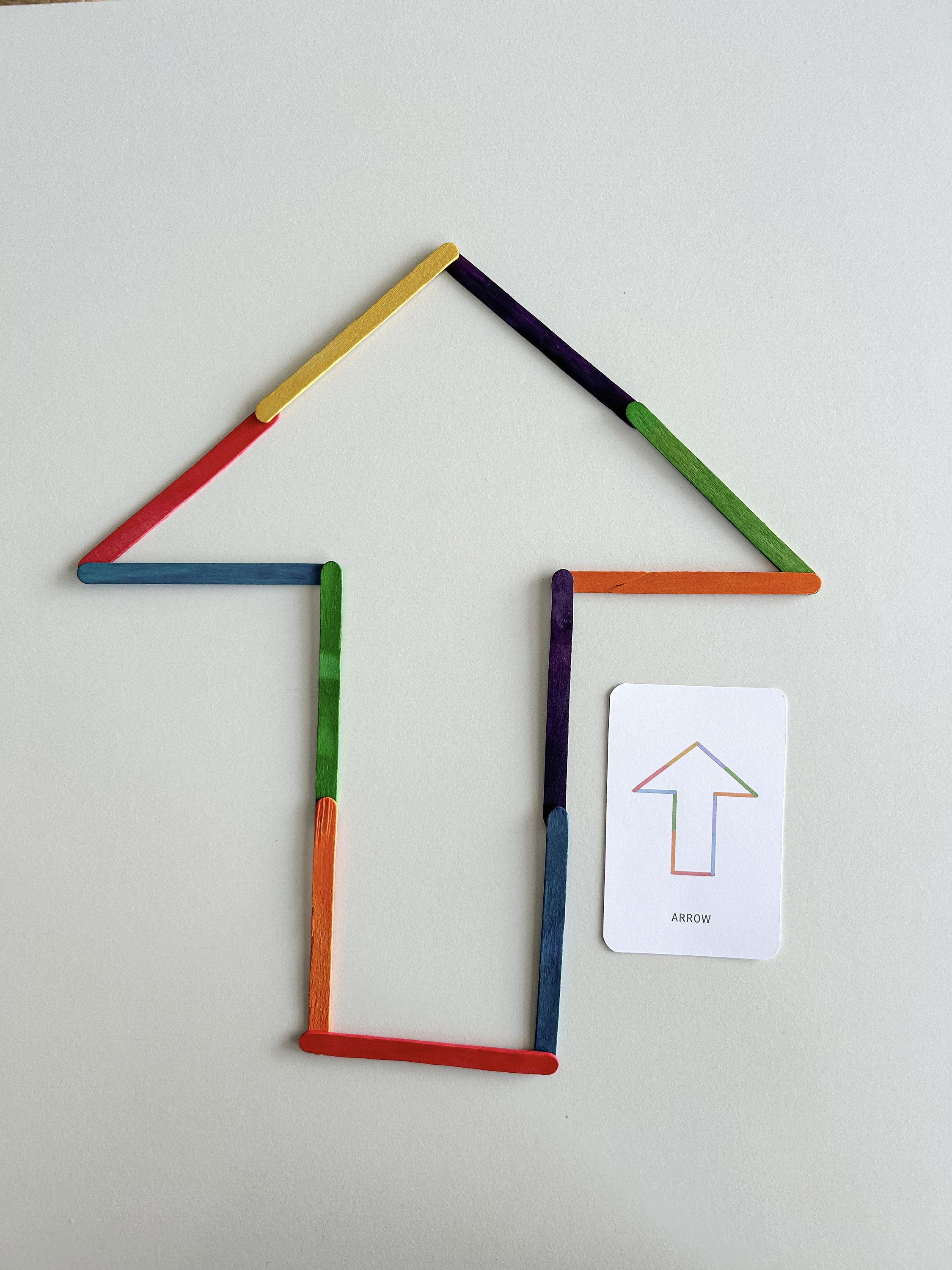 Popsicle Stick Shape Pattern Cards Printable, Paddle Pop Stick Activity ...