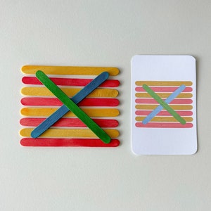 Popsicle Stick Pattern Cards Printable, Paddle Pop Stick Activity, Busy ...