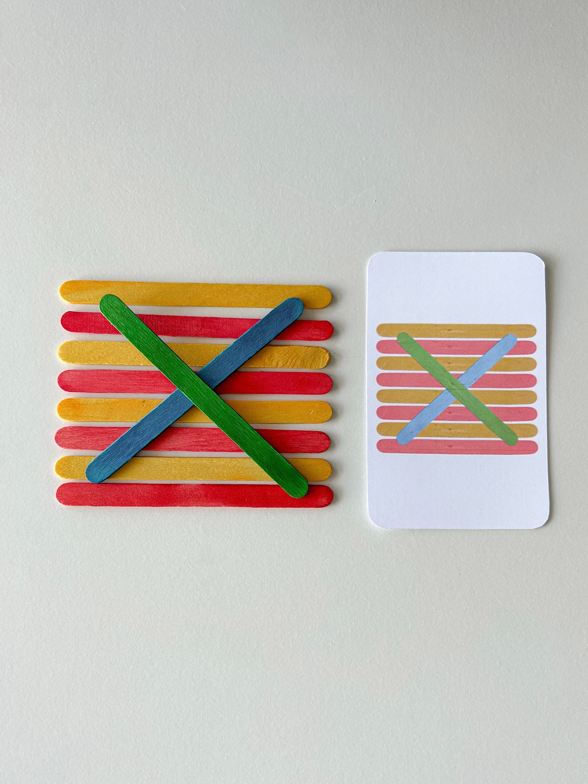 Popsicle Stick Pattern Cards Printable, Paddle Pop Stick Activity, Busy ...