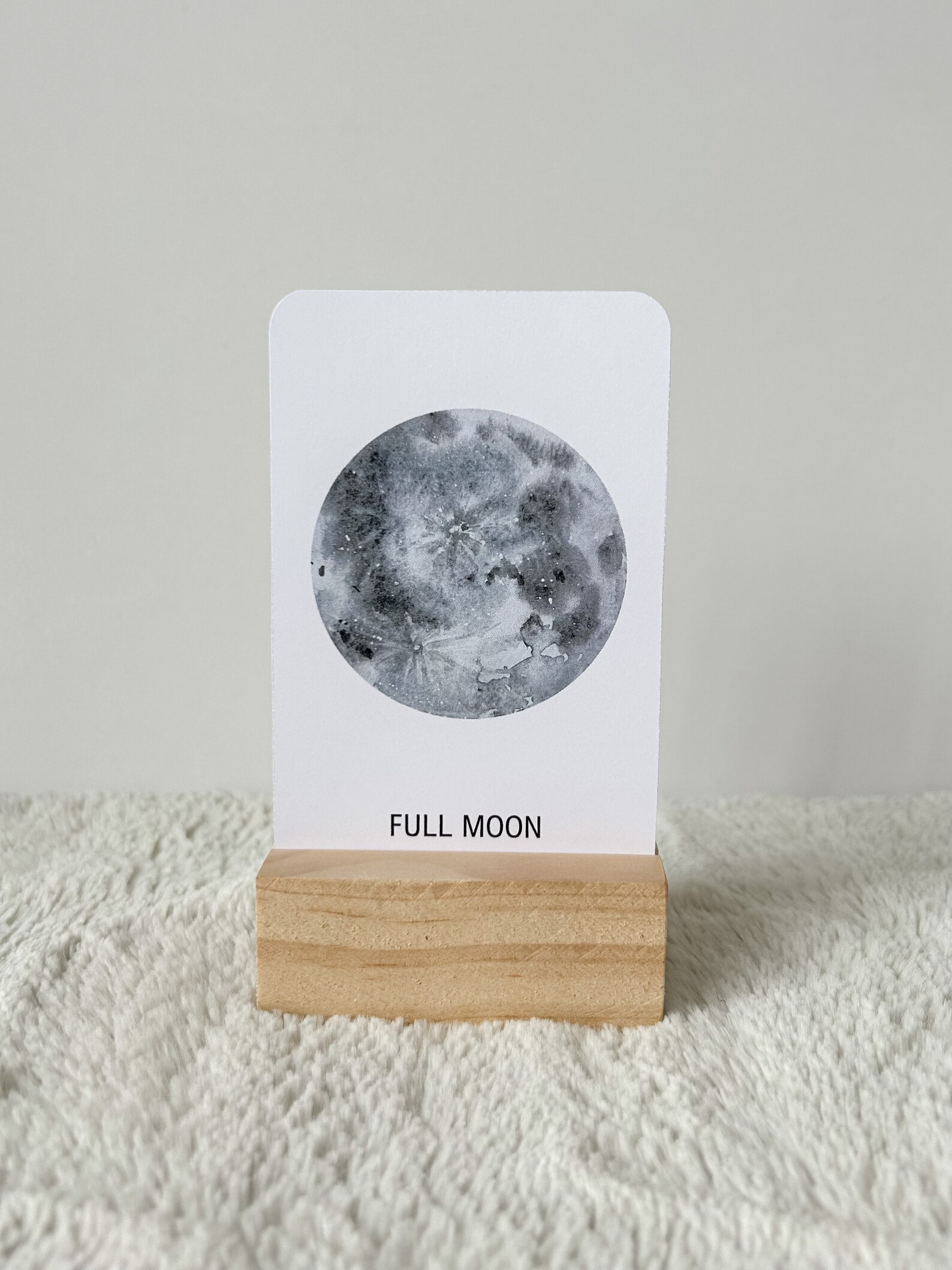Moon Phase Watercolour Cards Printable, Toddler Space Flashcards ...