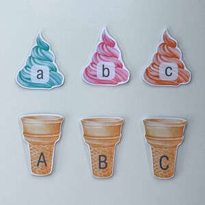 Letter Matching Activity Upper and Lower Case Ice Cream Printable ...