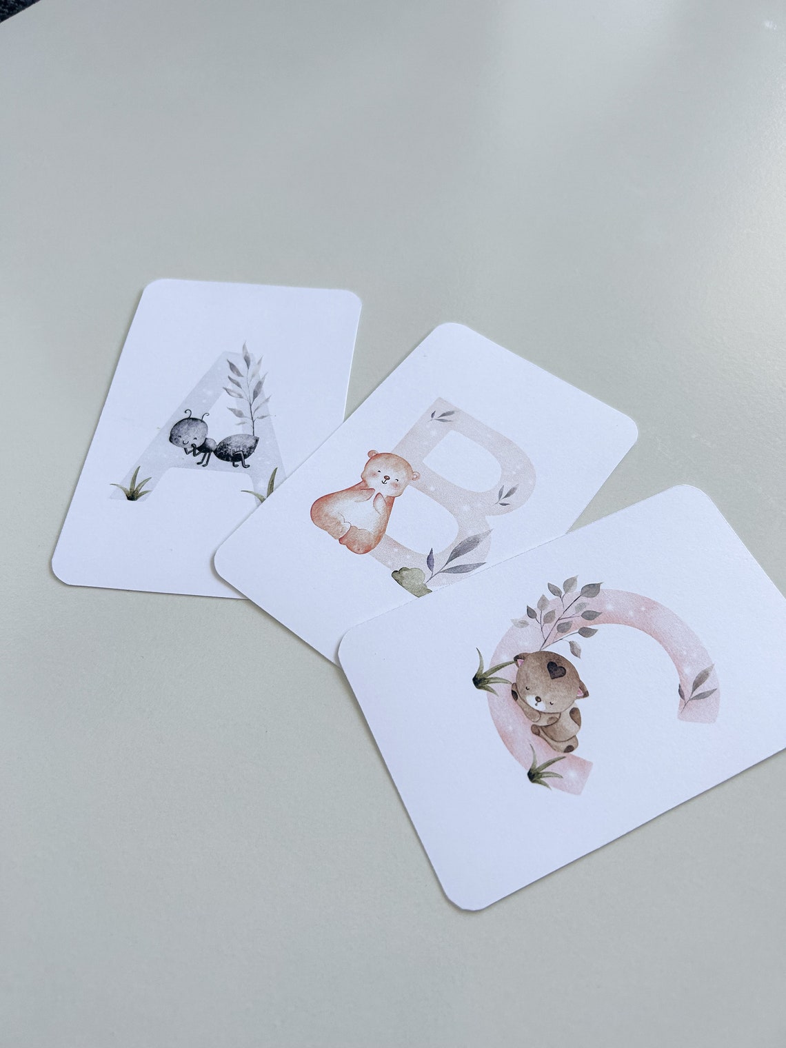 A-Z Animal Alphabet Cards Printable, Cute Animals, Woodlands Theme Abc ...