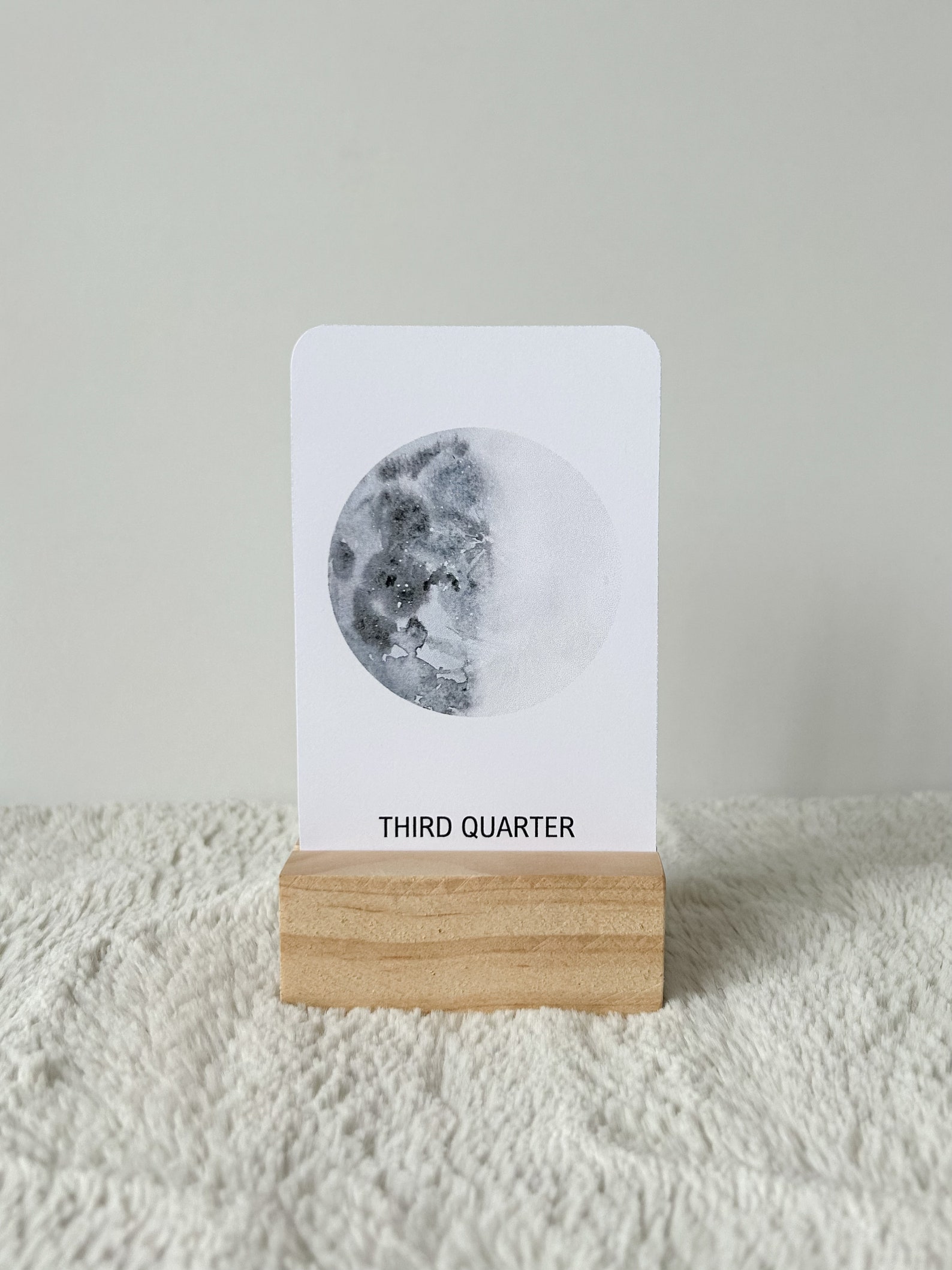 Moon Phase Watercolour Cards Printable, Toddler Space Flashcards ...