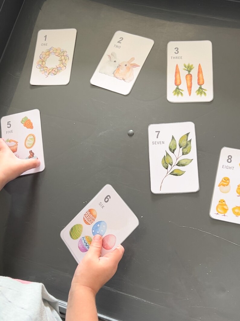 1-10 Easter Number Flashcards Watercolour Printable, Learn to Count for ...