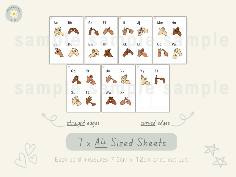 AUSLAN Alphabet Flashcards Printable Learn Australian Sign - Etsy Australia