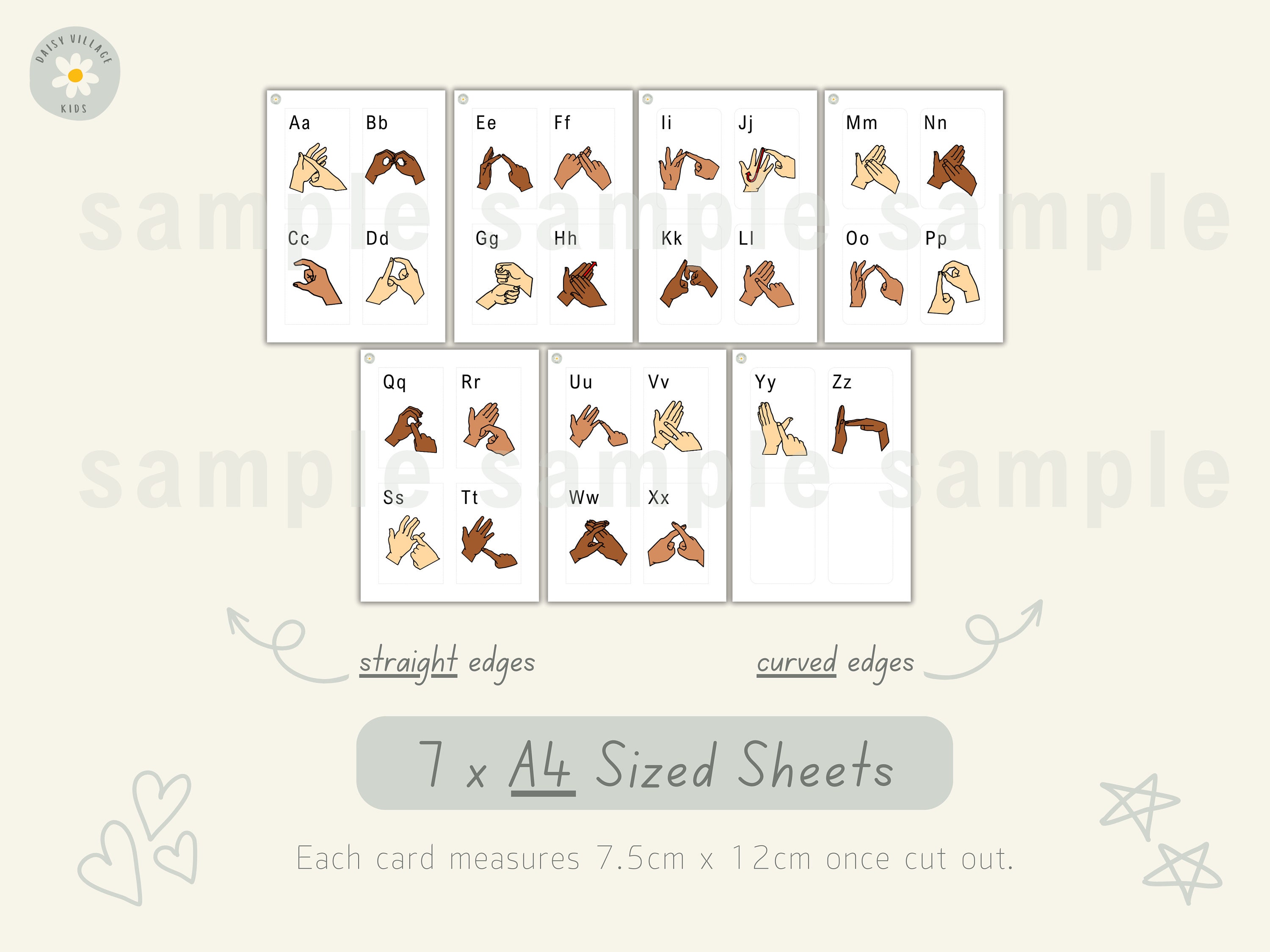 AUSLAN Alphabet Flashcards Printable Learn Australian Sign - Etsy Australia