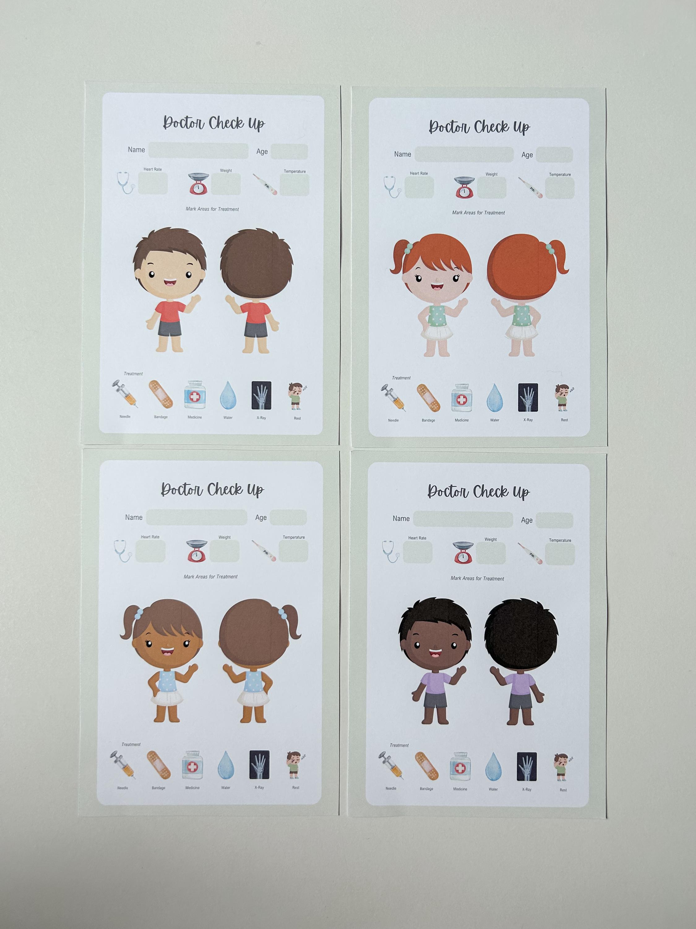 Doctor Check up Dramatic Play Printable, Hospital Play, Doctor, Nurse ...