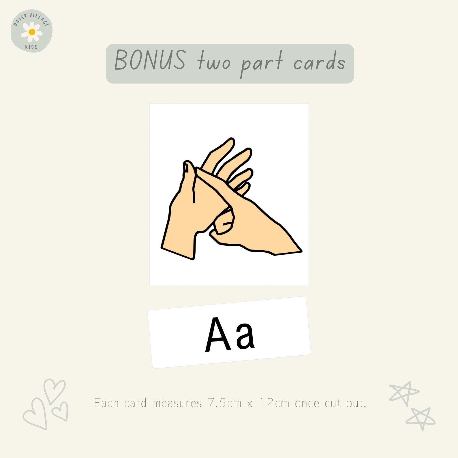 AUSLAN Alphabet Flashcards Printable, Learn Australian Sign Language ...