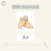 AUSLAN Alphabet Flashcards Printable, Learn Australian Sign Language ...